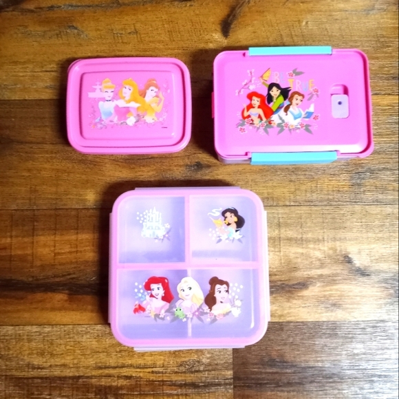 Disney | Kitchen | 3 Pc Zak Disney Princess Storage Snacklunch ...